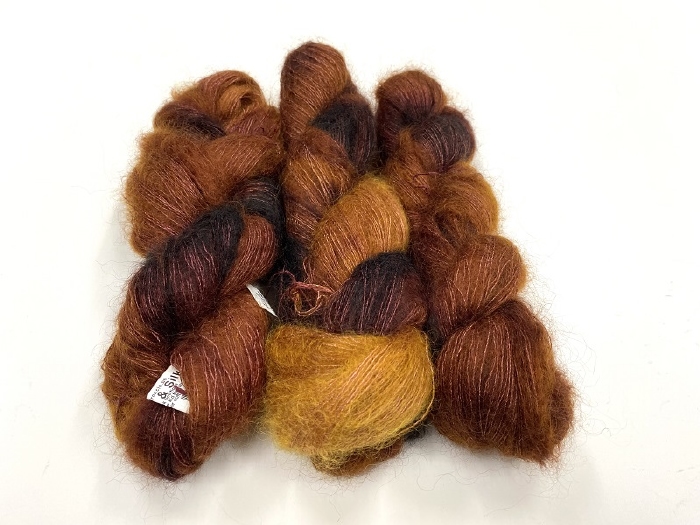 Kid silk Mohair new color burned wood acajou - 50gr = 500meter